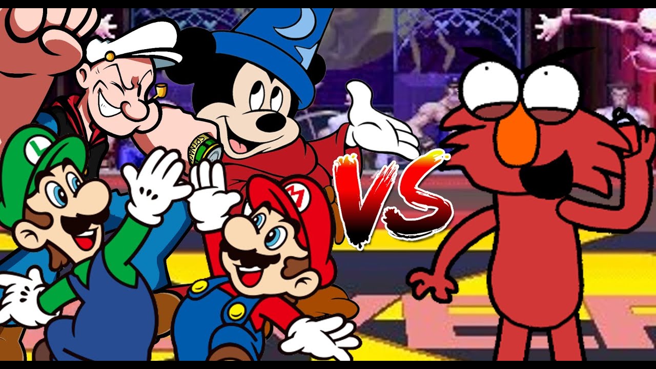 MUGEN Request 492: Mario, Luigi, Mickey Mouse, Popeye VS Evil Elmo ...