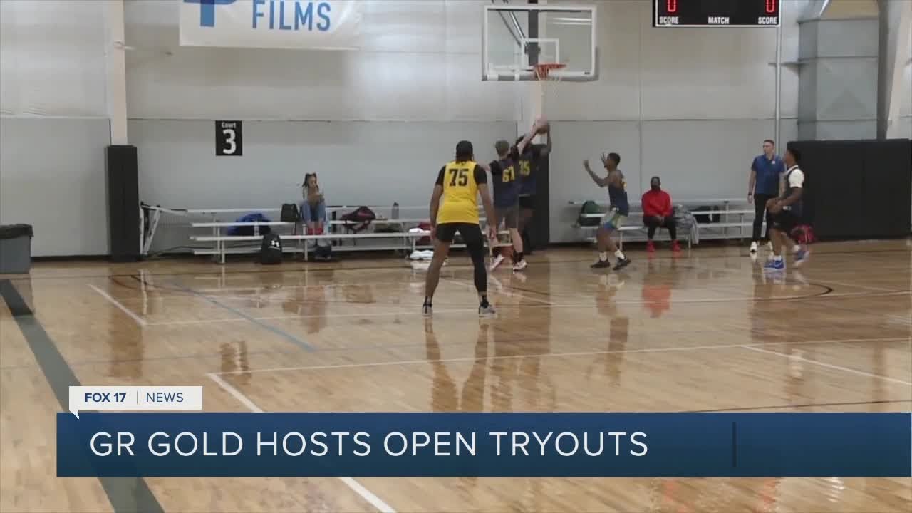 Grand Rapids Gold hosts open tryouts to fill training camp roster - YouTube