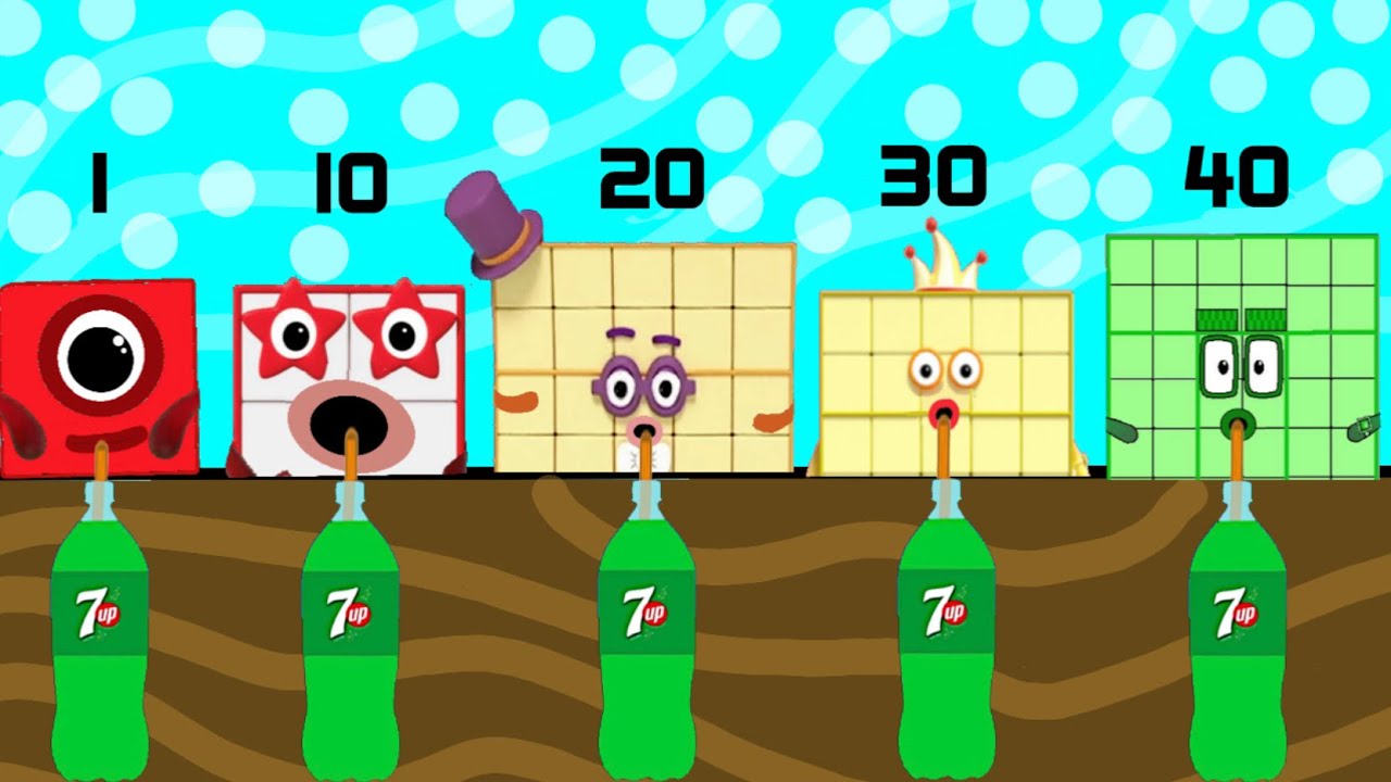 Numberblocks Drink 7 Up / Asmr Mukbang Animation / Asmr Drinking Sounds ...