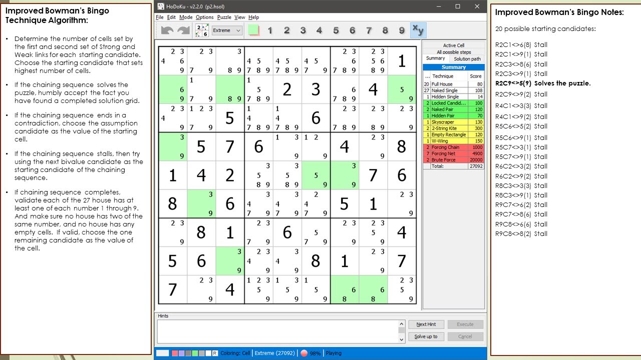 dxSudoku #103 Improved Bowman's Bingo Puzzle-Solving Technique - YouTube