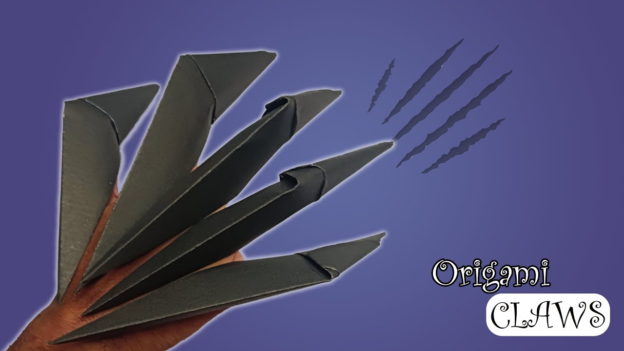 PAPER CLAWS ORIGAMI | Easy Paper Claws Making Tutorial | Halloween ...