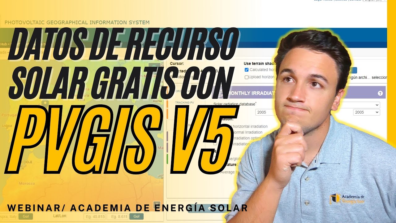 WEBINAR: PVGIS V5, la HERRAMIENTA GRATUITA para descargar DATOS DE ...