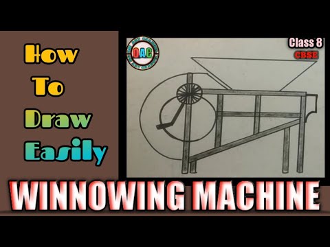 winnowing machine diagram | old winnowing machine | class 8 winnowing ...