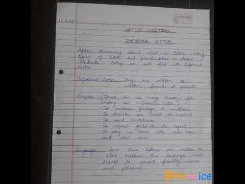 Class 8 || Writing Skills || Informal Letter (introduction) - YouTube