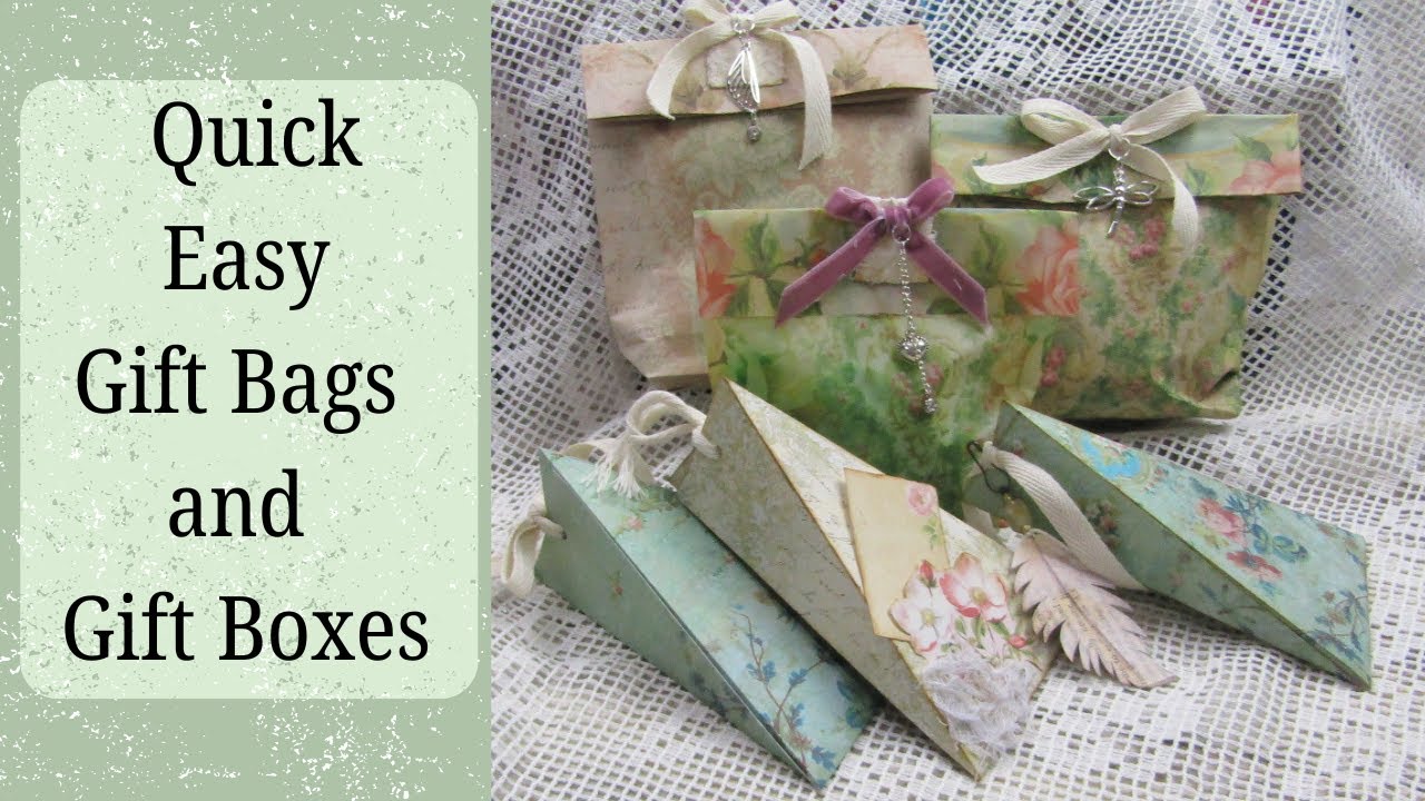 Quick Easy Gift Bags and Gift Boxes - YouTube