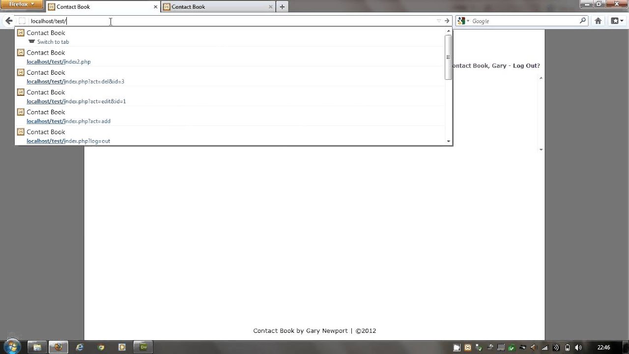 PHP and MySQL 2 - Creating a Dummy Contact Book - YouTube