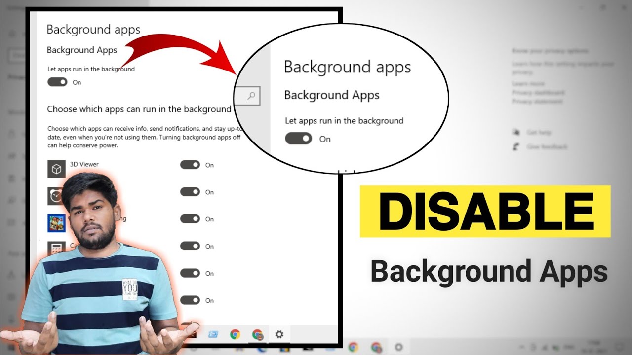 How to Disable Background Apps in Windows 10 | Bachground Apps Kaise ...