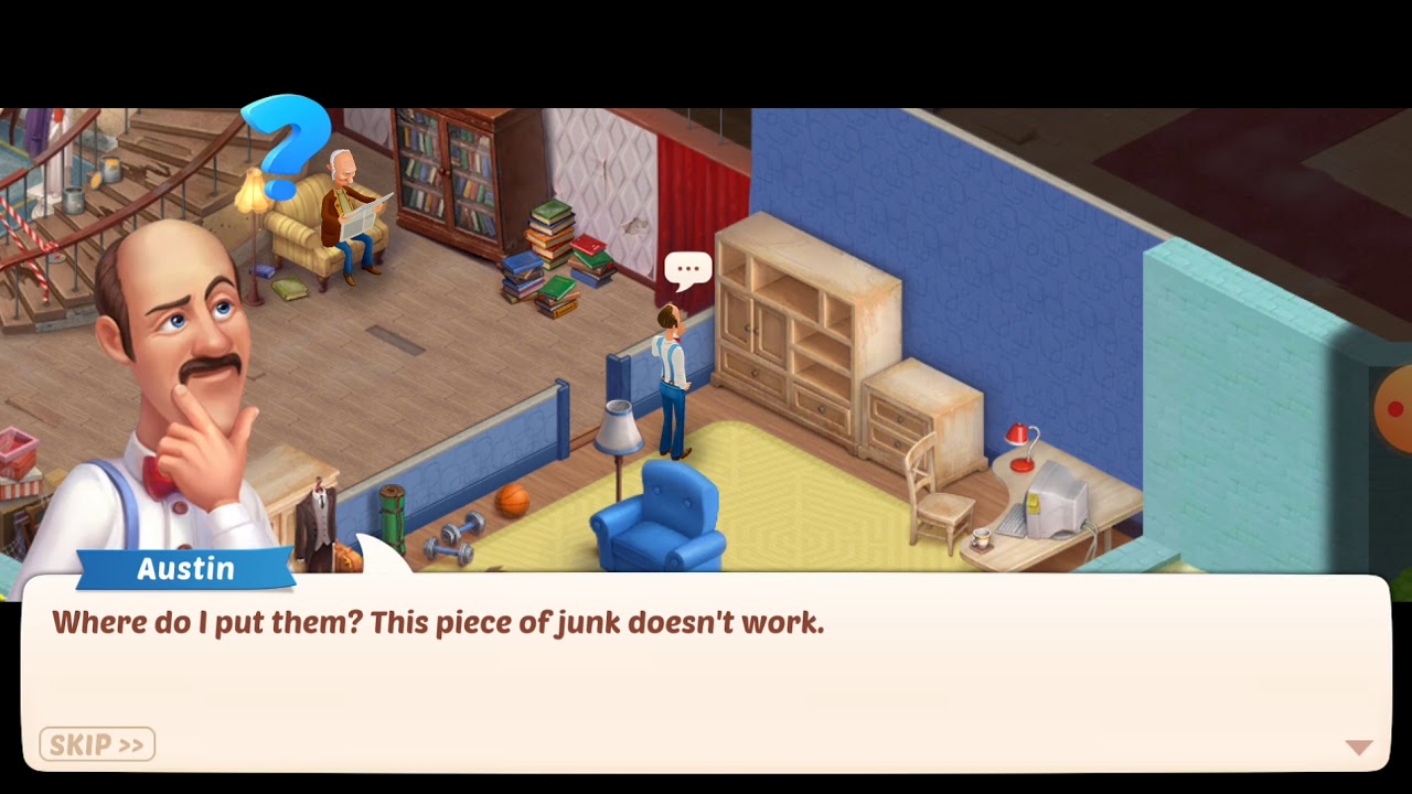 Homescapes Austin's Bedroom + intro || Match 3 game story - YouTube