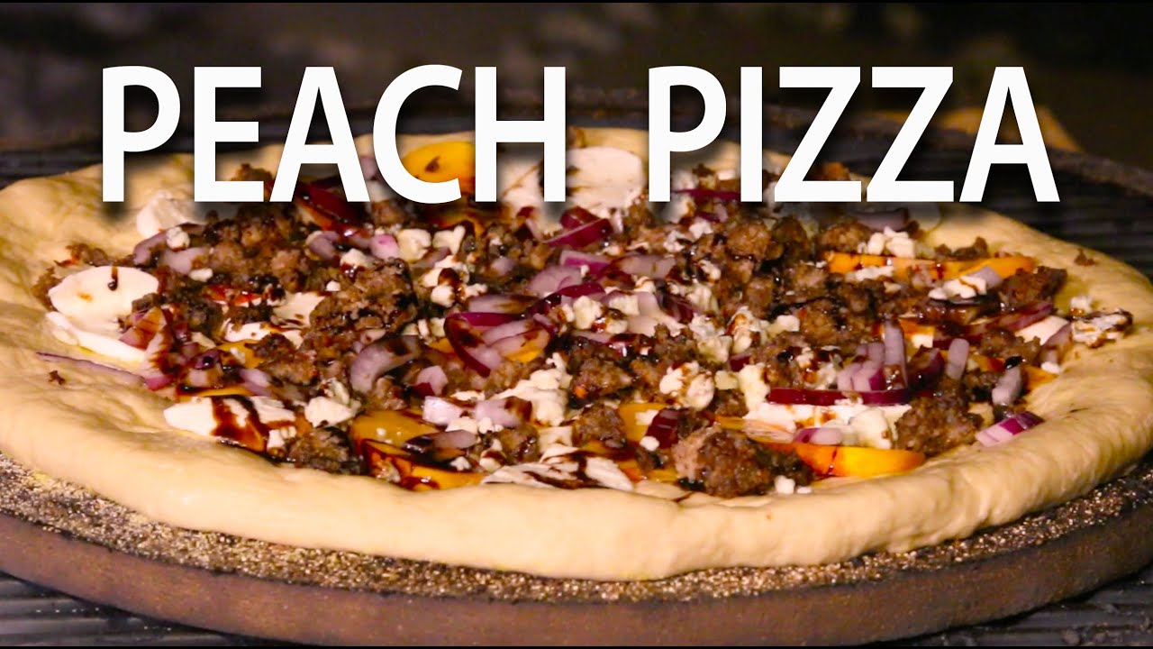 Balsamic Peach Pizza | Primo XL Oval Pizza Recipe - Big Meat Sunday ...