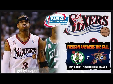 Allen Iverson 28 points - 2002 Playoffs Round 1 Game 4 - Boston Celtics ...