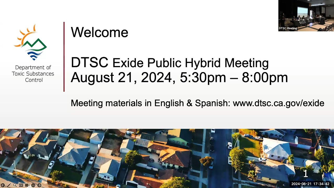 Exide Public Meeting - August 21, 2024 - YouTube