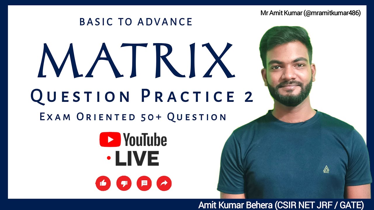 Matrix Question Practice - YouTube