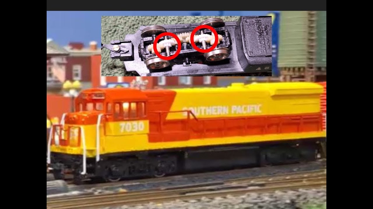Before/After Replacing Cracked Gears on Bachmann SP U36B - YouTube