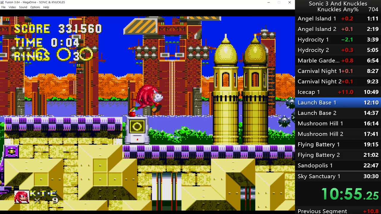 Sonic 3 & Knuckles - Knuckles Speed Run [29:09 RTA-TB] - YouTube