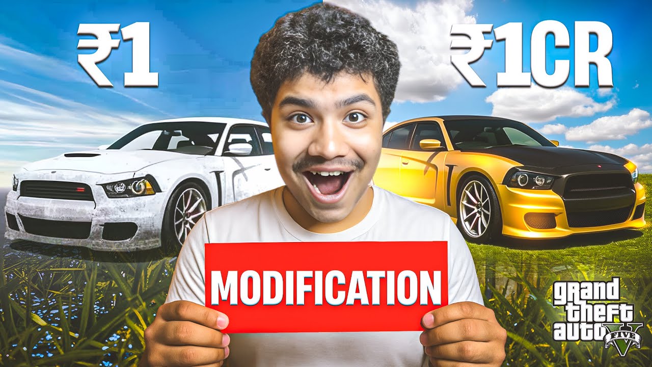 ₹1 RUPAY VS ₹1 CRORE RUPEES FRANKLIN CAR MODIFICATION IN GTA 5🤩||GAMING ...
