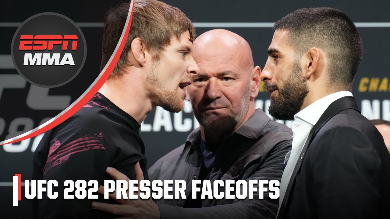 Faceoffs from the UFC 282 Press Conference | ESPN MMA - YouTube