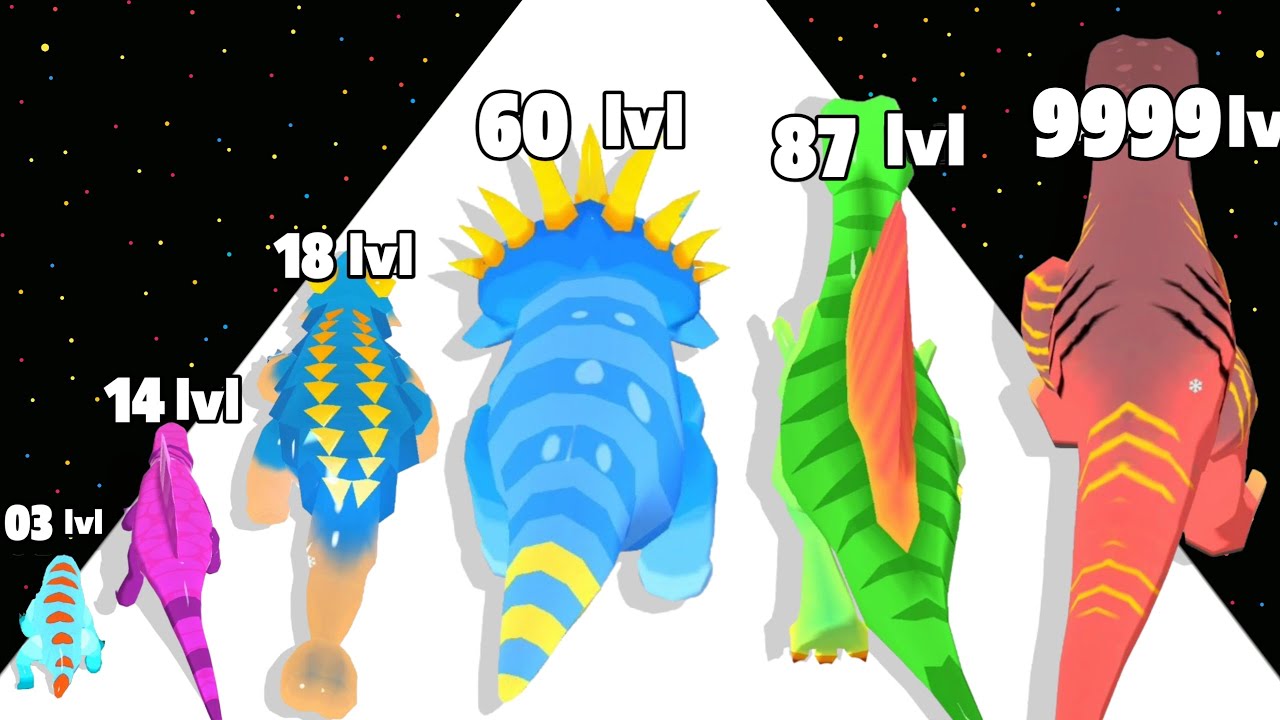 Dino Evolution Runner - Level Up Dinosaur Max Level Gameplay - YouTube