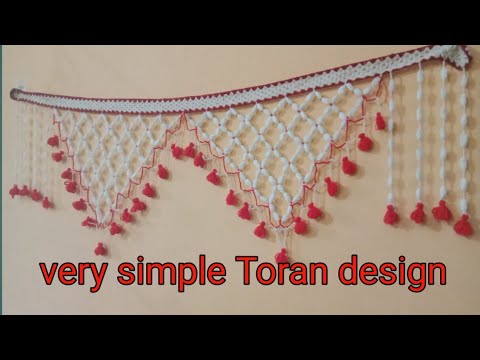 very simple Toran design #woolen toran # Beautiful Toran design - YouTube