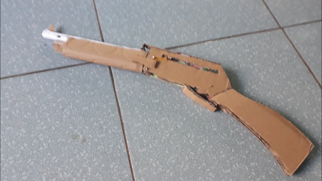 How to make a simple cardboard gun - (cardboard gun)- How to make ...