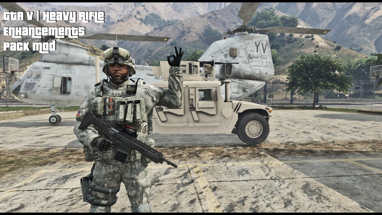 GTA V | Heavy Rifle Enhancements Pack Mod - YouTube