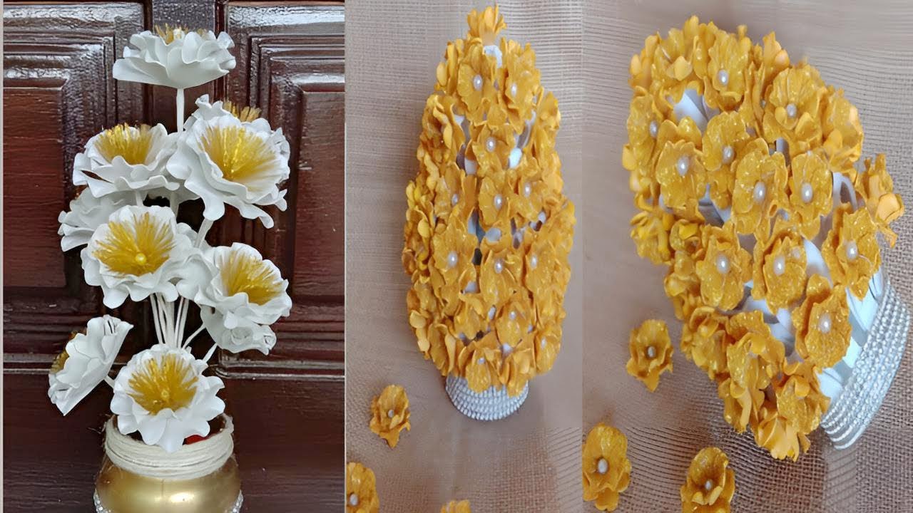 2 A Simple Way to Make Flowers from Foamiran | 2 Cara Mudah membuat ...