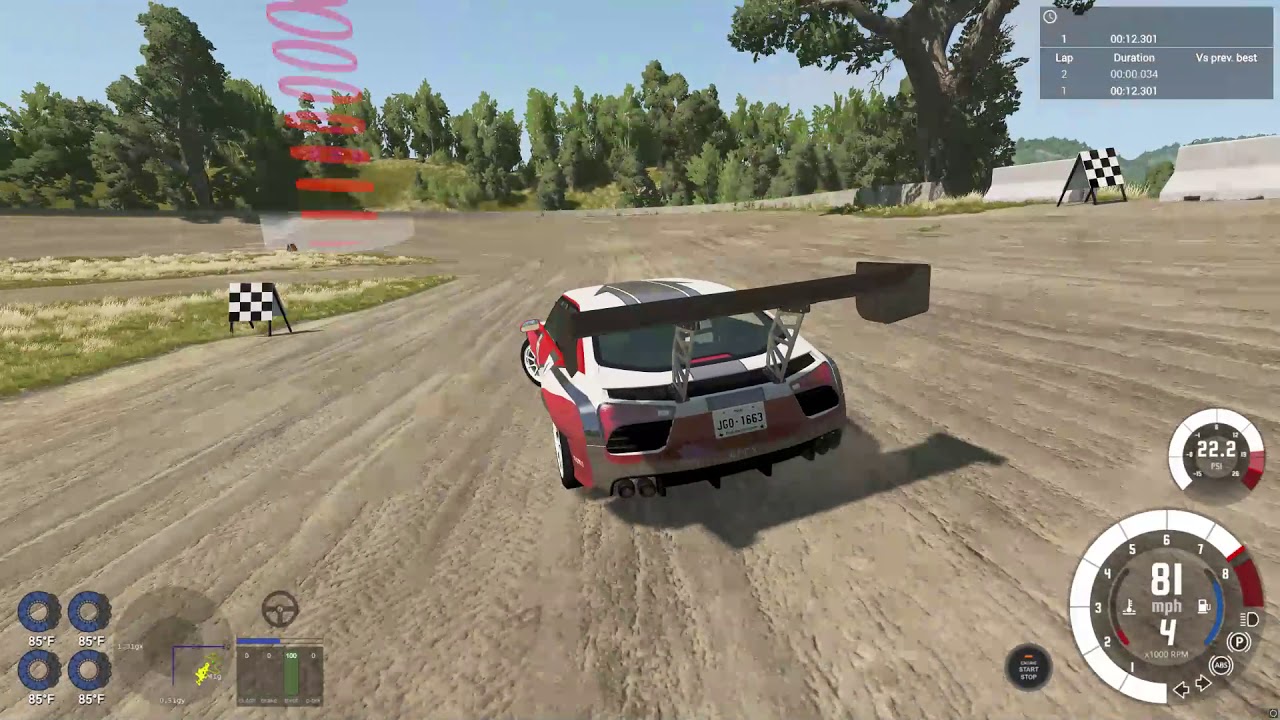 BeamNG.drive Derby Arenas Time Trial: Dirt Oval - YouTube