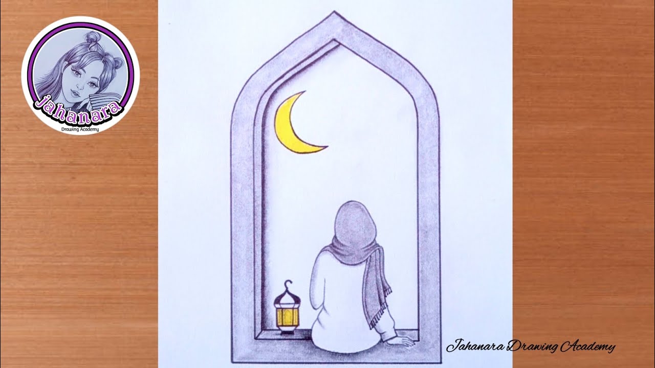 Ramadan drawing easy Step by step || Ramadan mubarak drawing easy ...