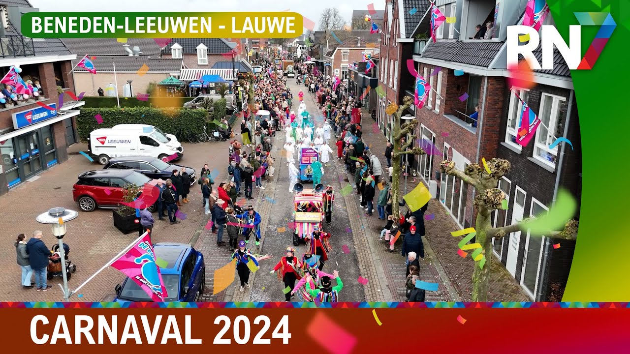 Grote Optocht Beneden-Leeuwen (drone) || CARNAVAL 2024 - YouTube