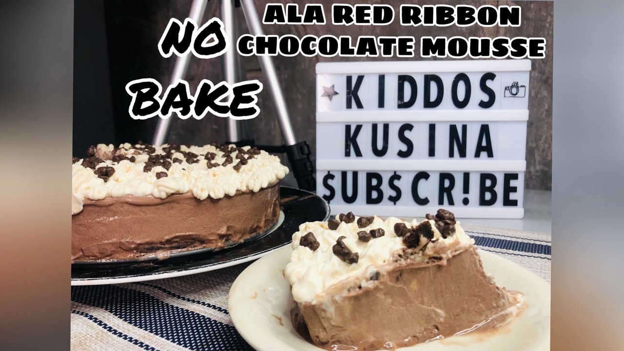 NO BAKE|ALA RED RIBBON|EASY CHOCOLATE MOUSSE CAKE - YouTube