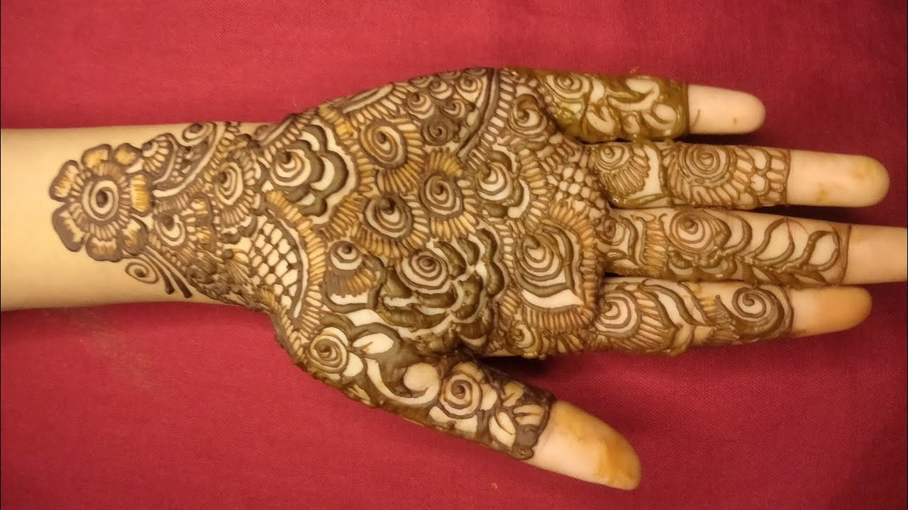 Beautiful design simple mehndi design very nice design 2023 - YouTube
