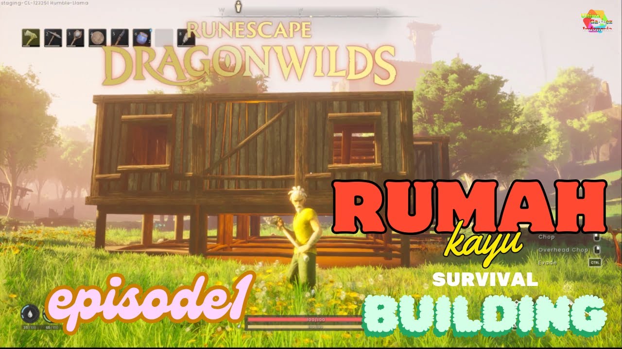 RUNESCAPE DRAGON WILD GAMEPLAY | EP1 | BIKIN RUMAH KAYU SURVIVAL GAME ...