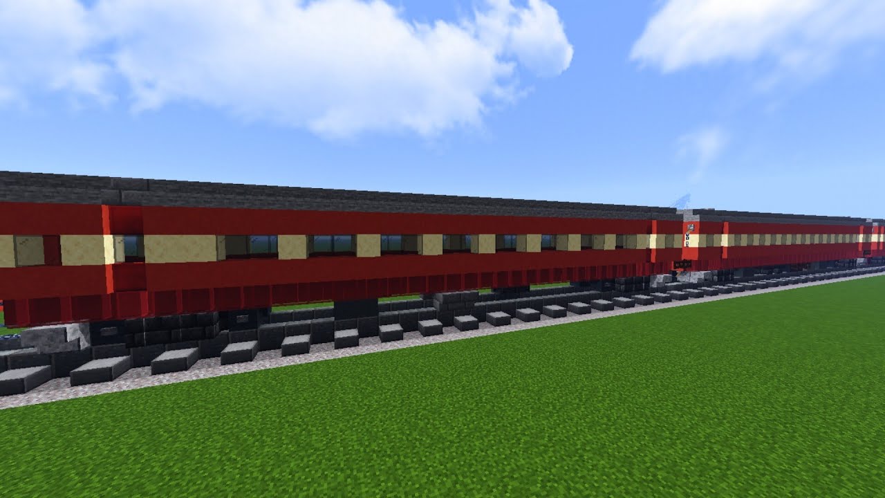 Minecraft Indian ICF Rajdhani Express Train Rakes Tutorial Video - YouTube