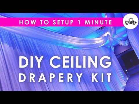 5-Day Wedding Ceiling Drapes Rental. DIY Drapery Cost $25