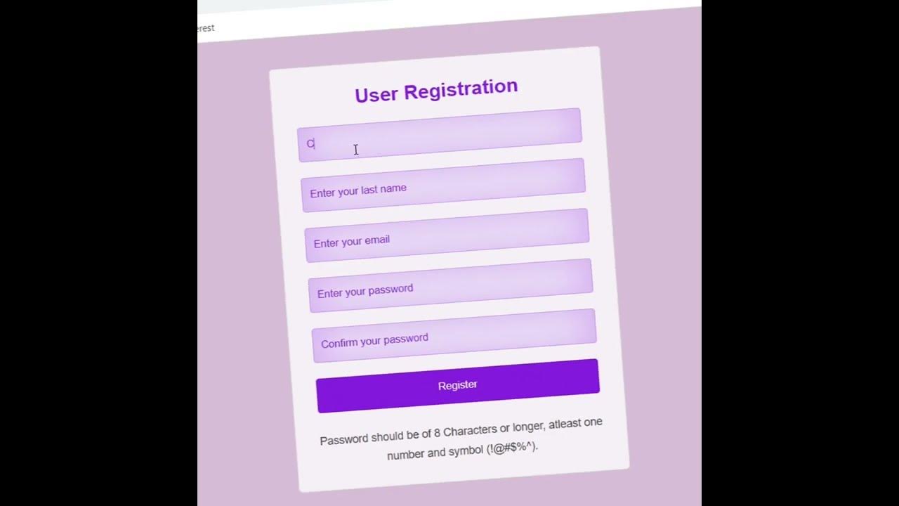 Form Validation Using Javascript By Codemafias Shorts Css Javascript Formvalidation Youtube 9073
