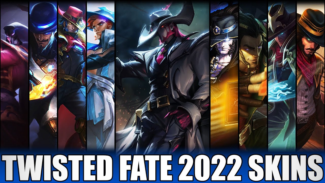 ALL TWISTED FATE SKINS 2022 - Including Crime City Nightmare Twisted ...