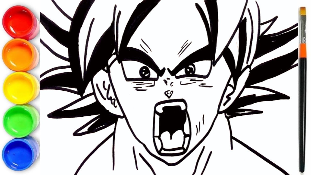 How To Draw Goku (MUI Close Up) | Goku Super Saiyan - Step by Step ...