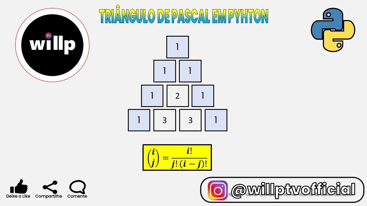 Python - Triângulo de Pascal - YouTube