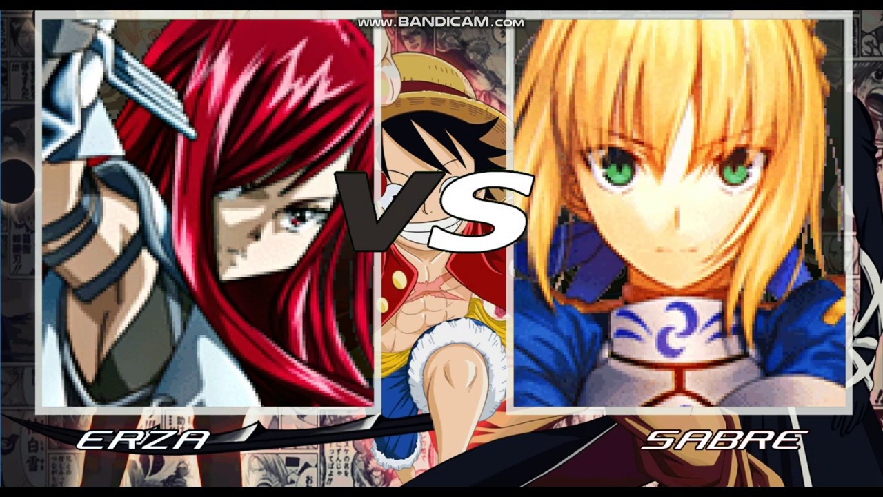 MUGEN JUS: Erza Scarlet vs Sabre - YouTube
