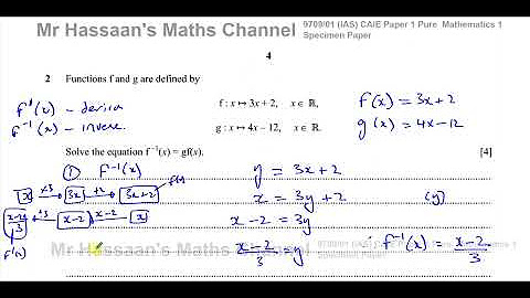 CAIE (9709) P1 - Transformations of Functions - YouTube