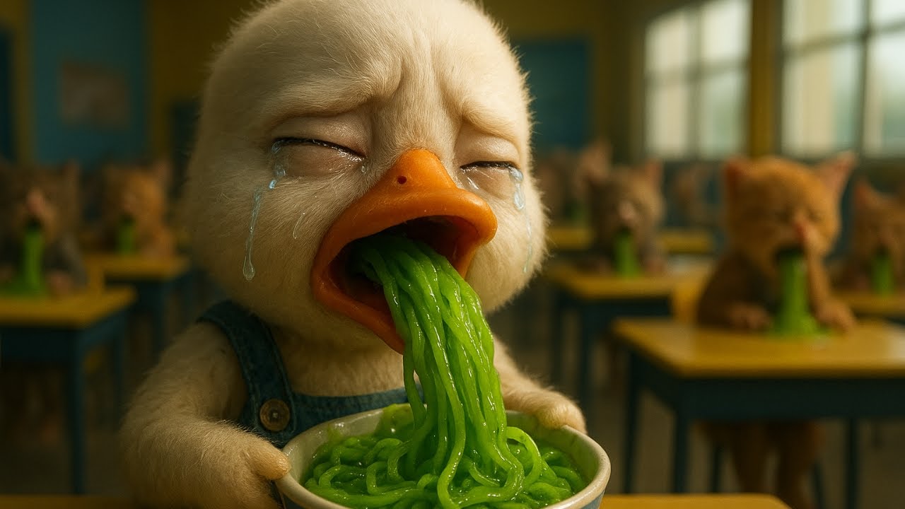 😱 Oh No! White Duck Vomits Noodles and Has Uncontrollable Diarrhea ...