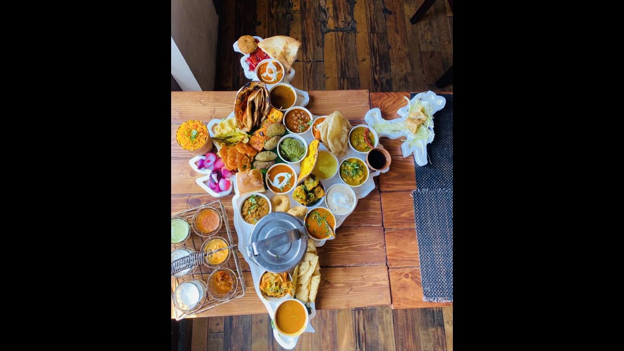 United Indian Thali - India ke Map wali Thali with different States ...