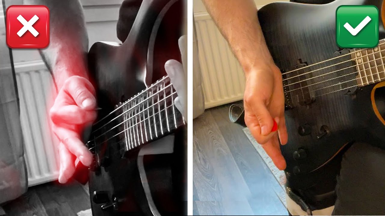 How to position your hand when not palm muting - YouTube