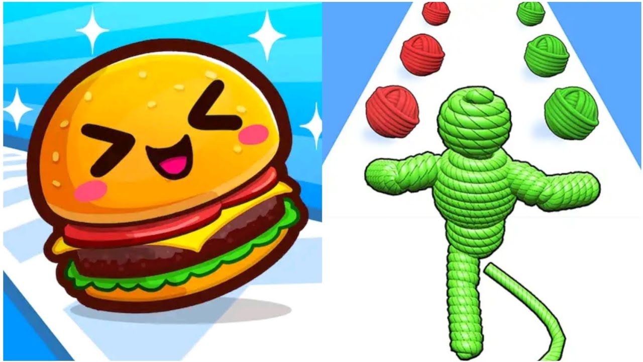 Food Run 3D VS Rope Man Run 3D Gameplay || New Game || Max Level ...