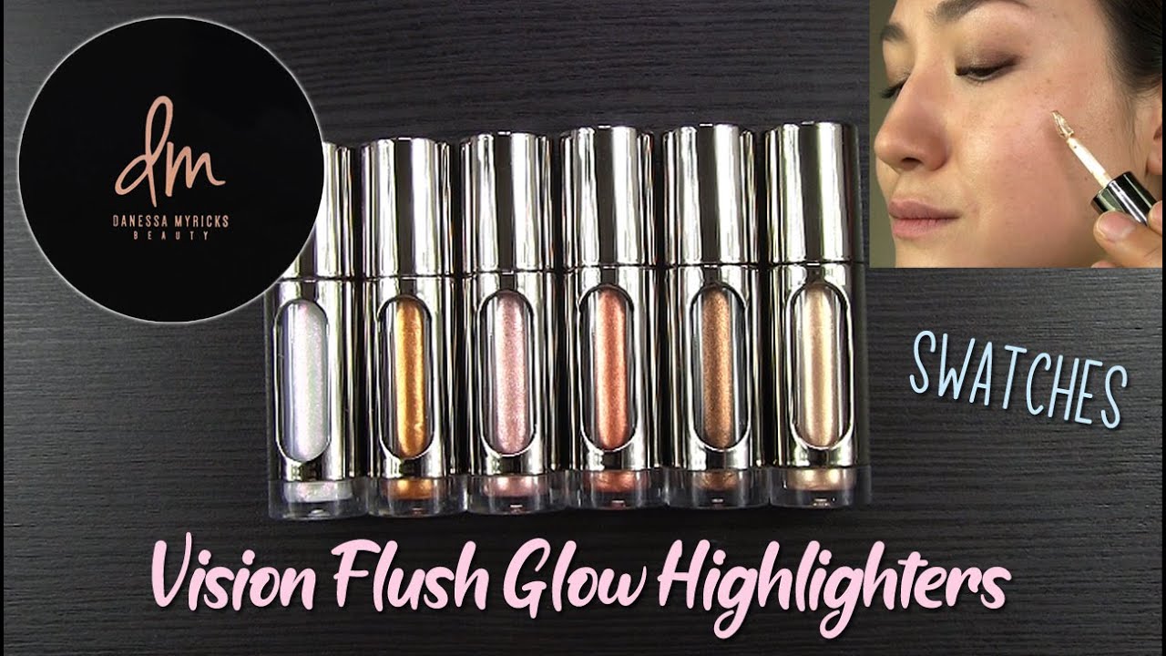 Danessa Myricks Vision Flush Glow Highlighter // SWATCHES & REVIEW - YouTube