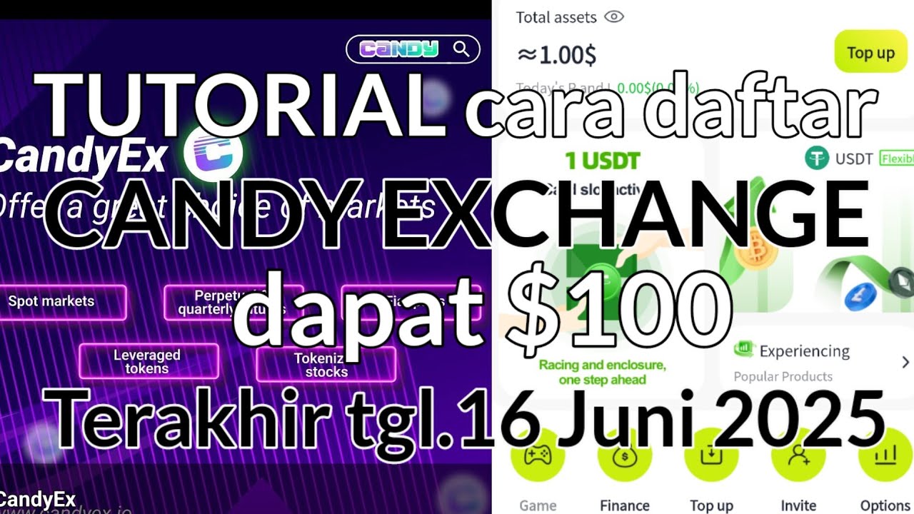 TUTORIAL cara daftar_Candy Exchange_dapat $100_terakhir tgl.16.juni ...