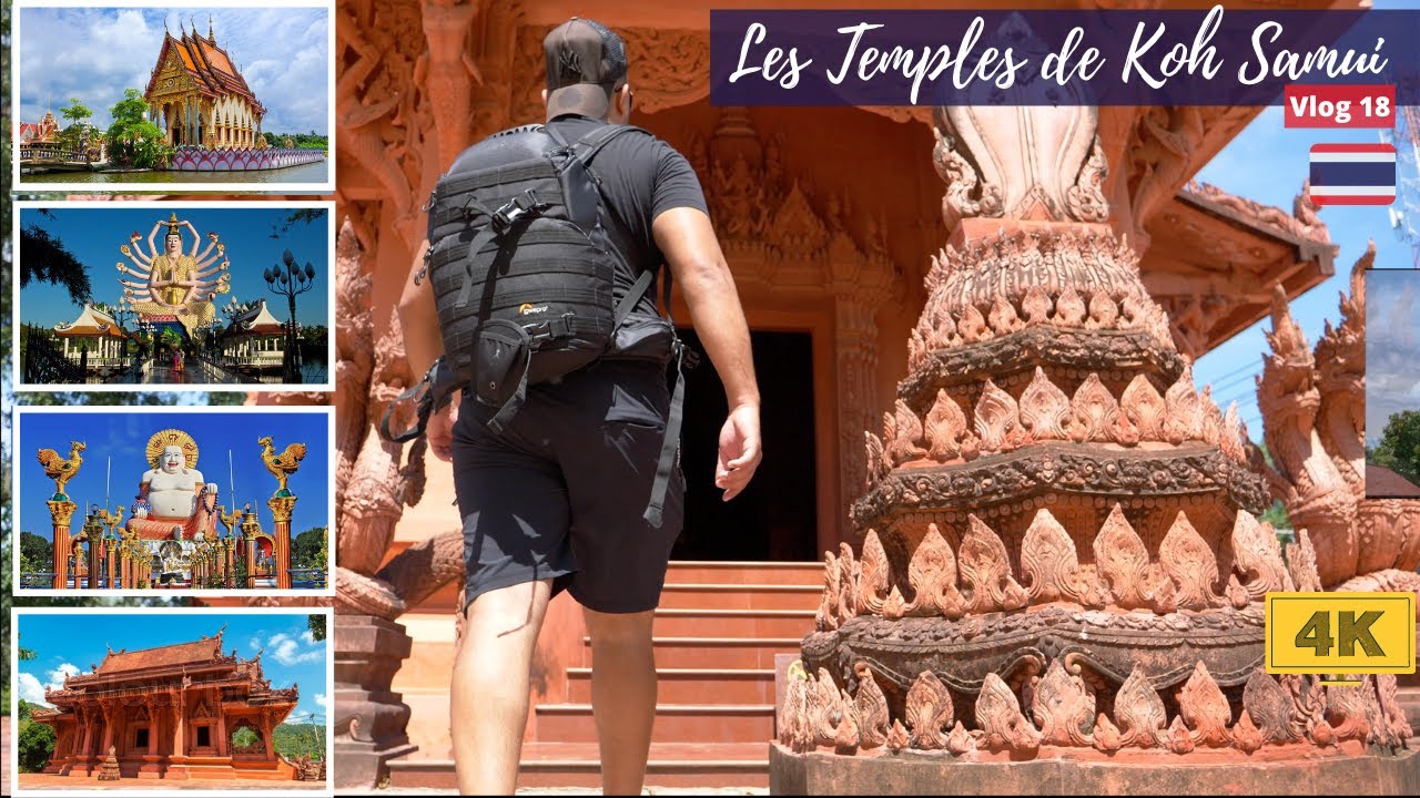Les Temples De Koh Samui en Thailande Wat Plai Laem & Red Temple 4K ...
