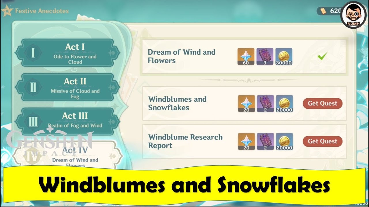 Windblume Festival Act IV: Windblumes and Snowflakes | Dream of Wind ...