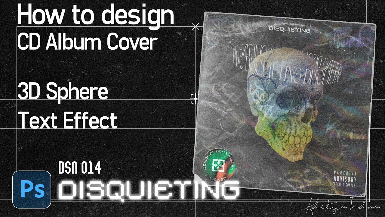 HOW TO MAKE 3D SPHERE TEXT EFFECT - CD ALBUM COVER - DSN 014 ...