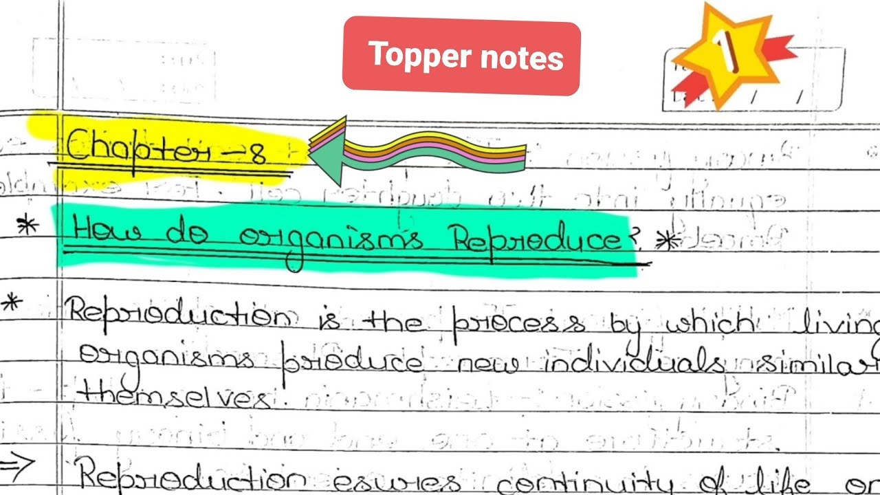 How do Organisms Reproduce Notes of Class 10th | Toppers Handwritten ...