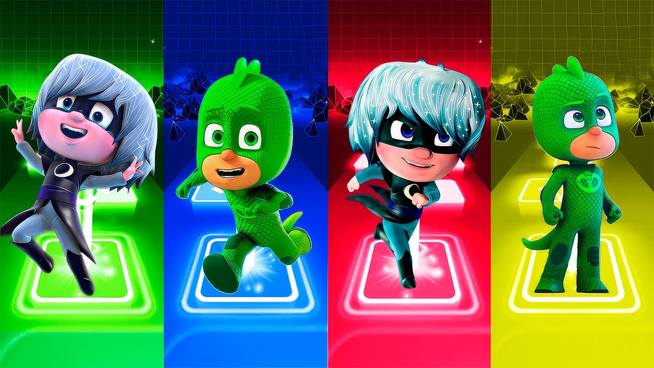 Luna Girl 🆚 Gekko 🆚 Luna Girl 🆚 Gekko - PJ Masks 🎶 Tiles Hop EDM Rush ...